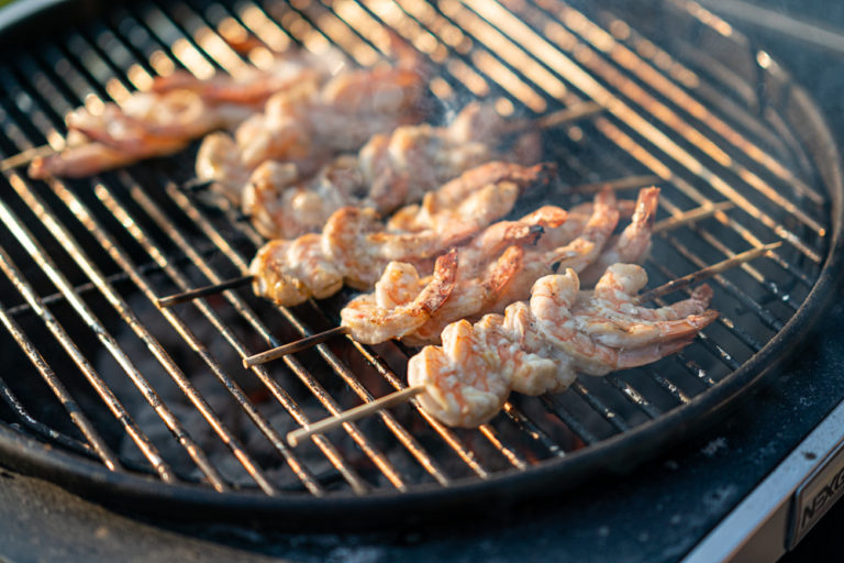Grilled Shrimp with a Lemon Garlic Butter Sauce | The Addy Bean
