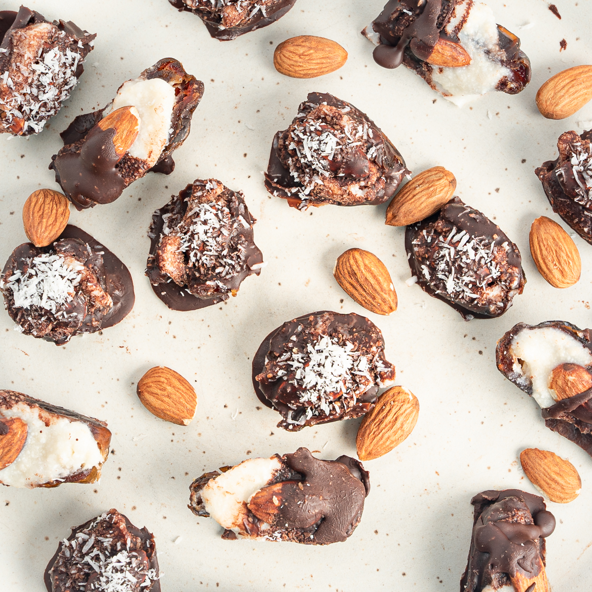 Homemade Almond Joy “Snickers Dates” Recipe | The Addy Bean