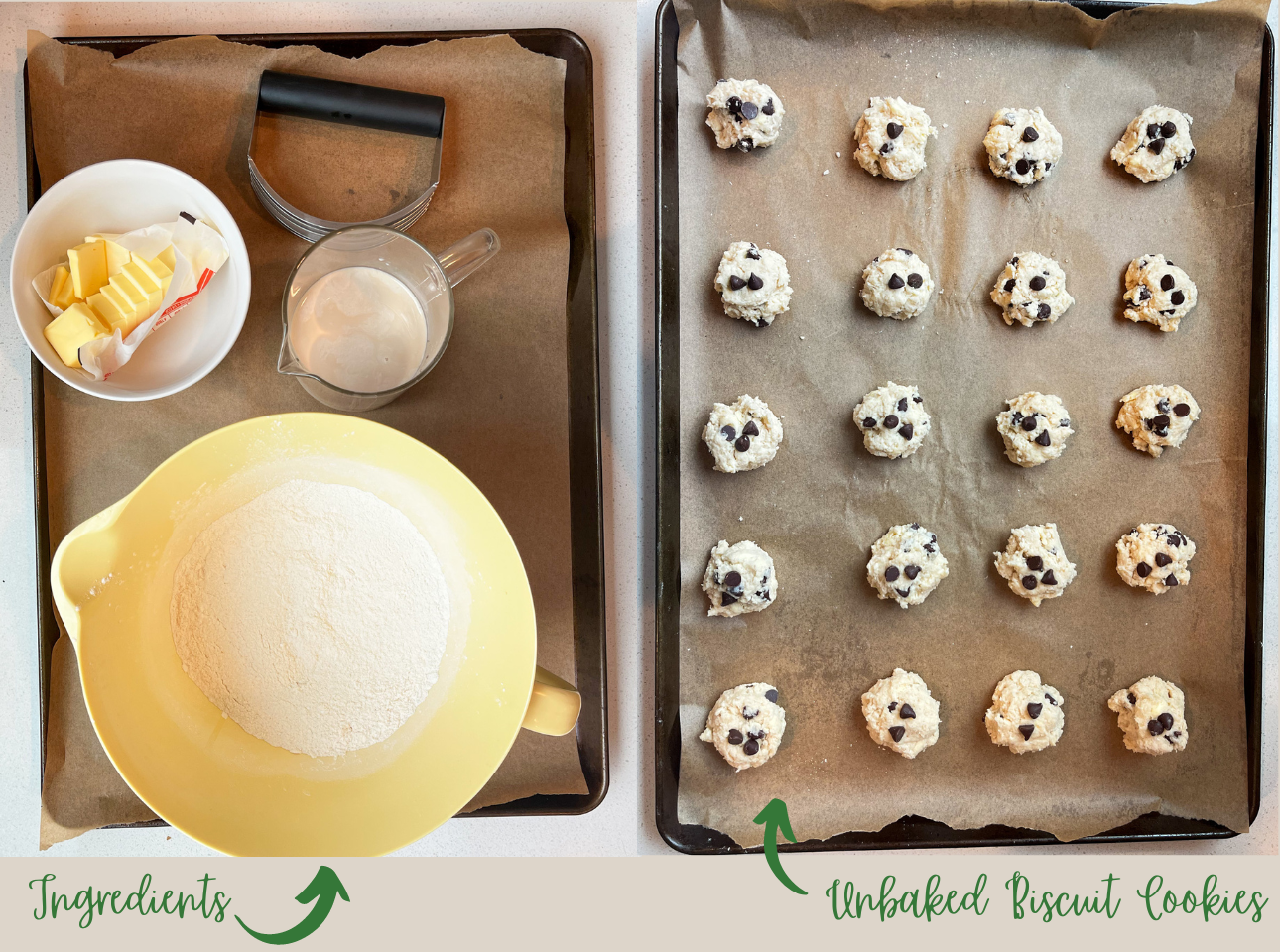 The Best Homemade Chocolate Chip Biscuit Cookies | The Addy Bean