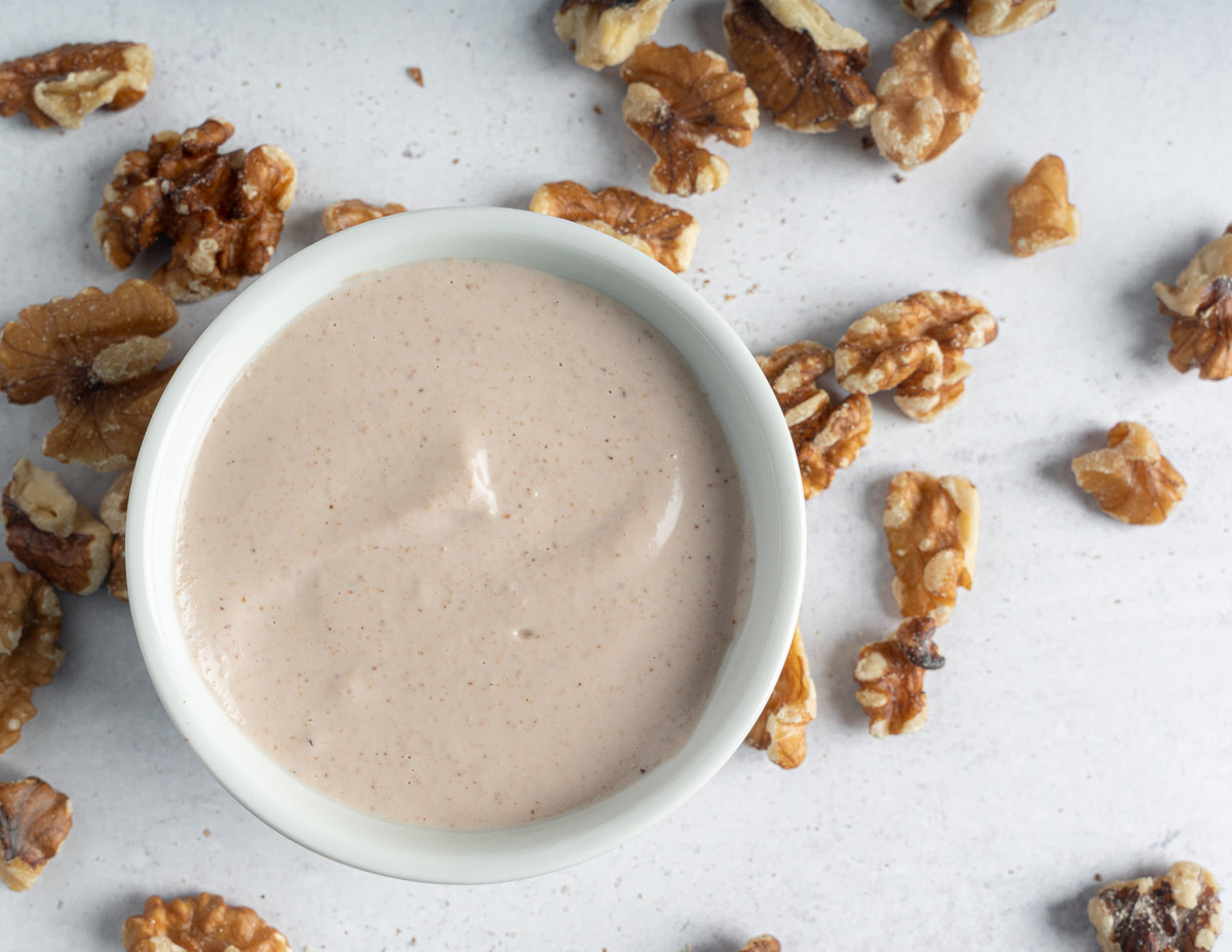 Homemade Creamy Vegan Apple Walnut Dressing | The Addy Bean