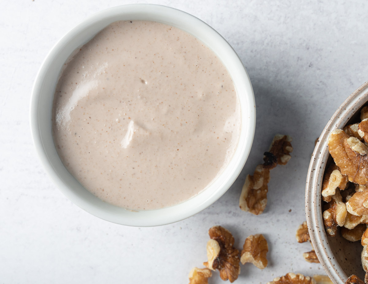 Creamy Vegan Apple Walnut Dressing - The Addy Bean