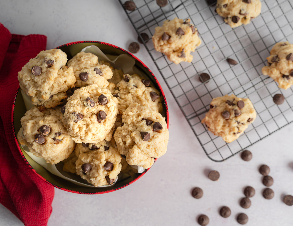 The Best Homemade Chocolate Chip Biscuit Cookies | The Addy Bean