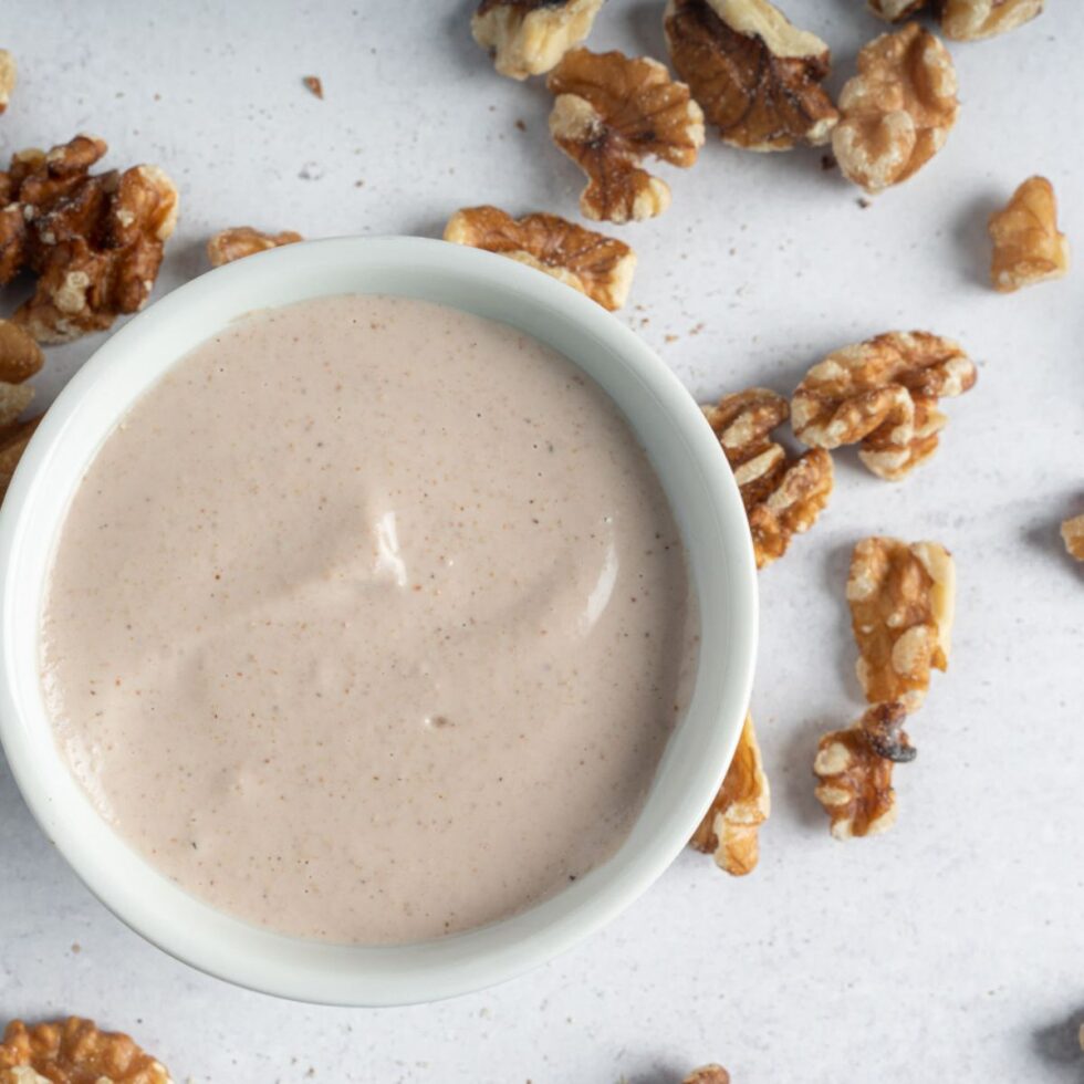 Homemade Creamy Vegan Apple Walnut Dressing | The Addy Bean