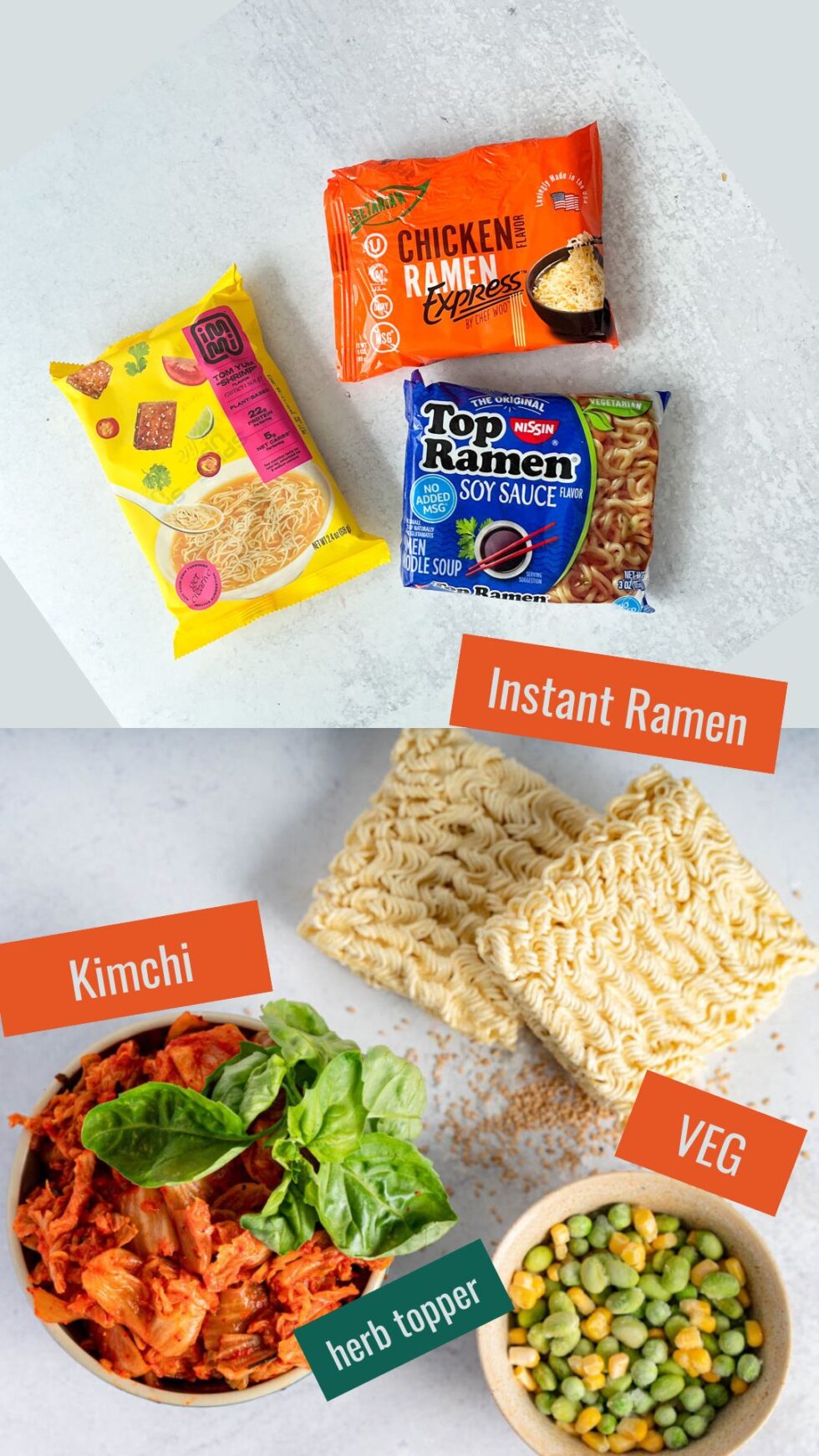 Healthy and Easy Vegan Kimchi Instant Ramen | The Addy Bean