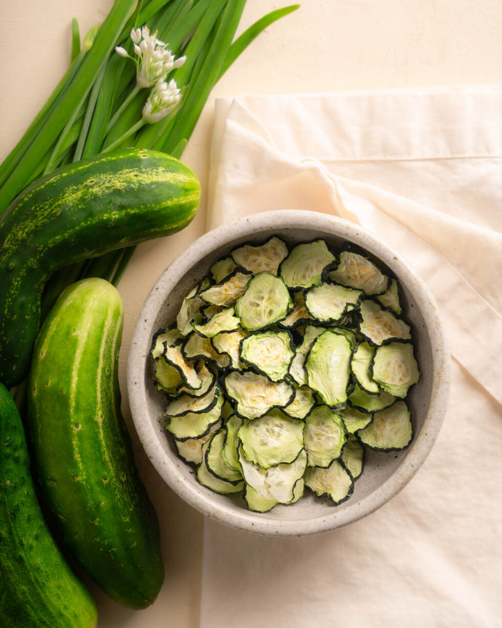 How To Make Easy Cucumber Chips In The Dehydrator | The Addy Bean