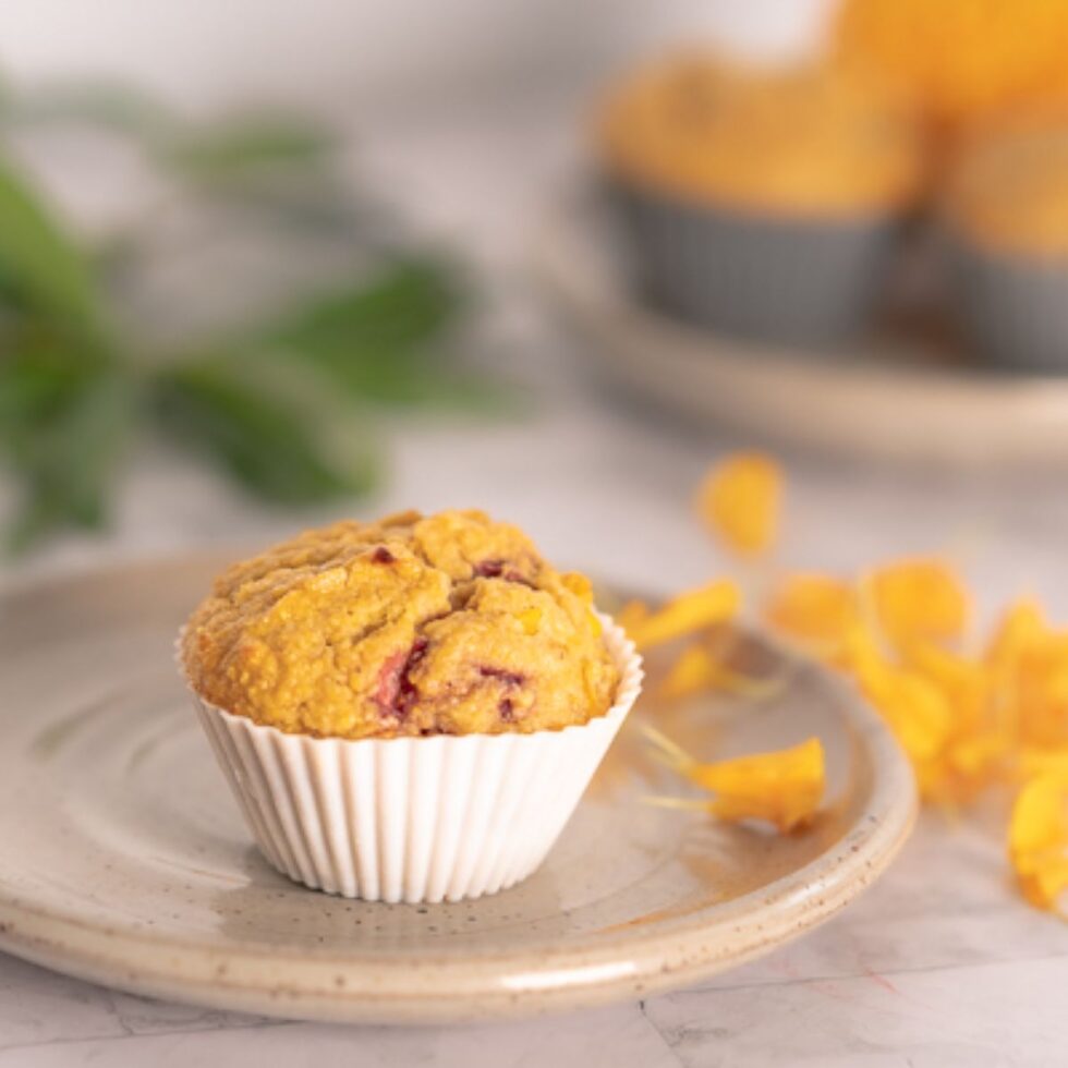 Strawberry Cornbread Muffins Recipe | The Addy Bean