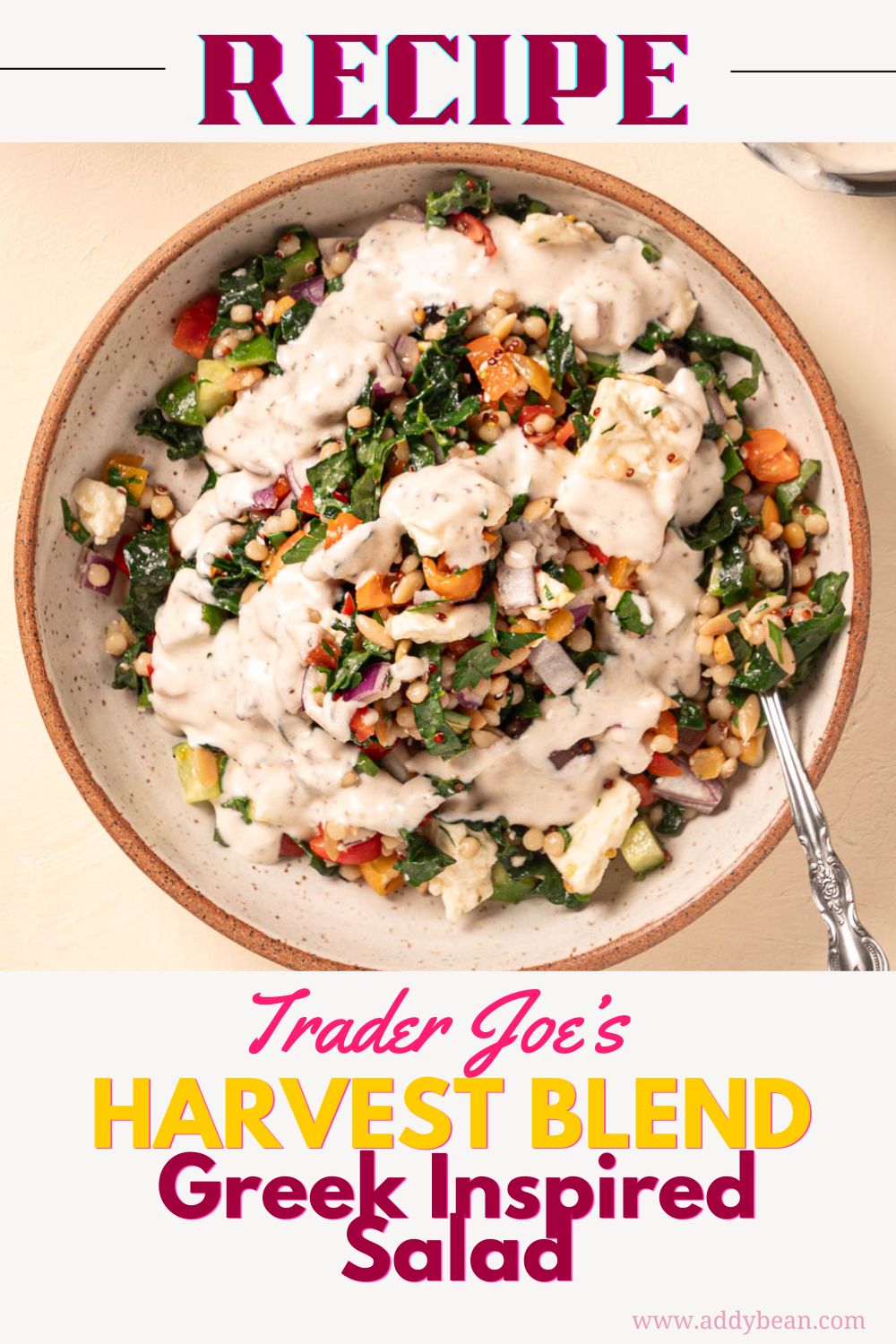 Quick Chopped Greek Salad: A Trader Joe’s Harvest Blend Recipe | The Addy Bean