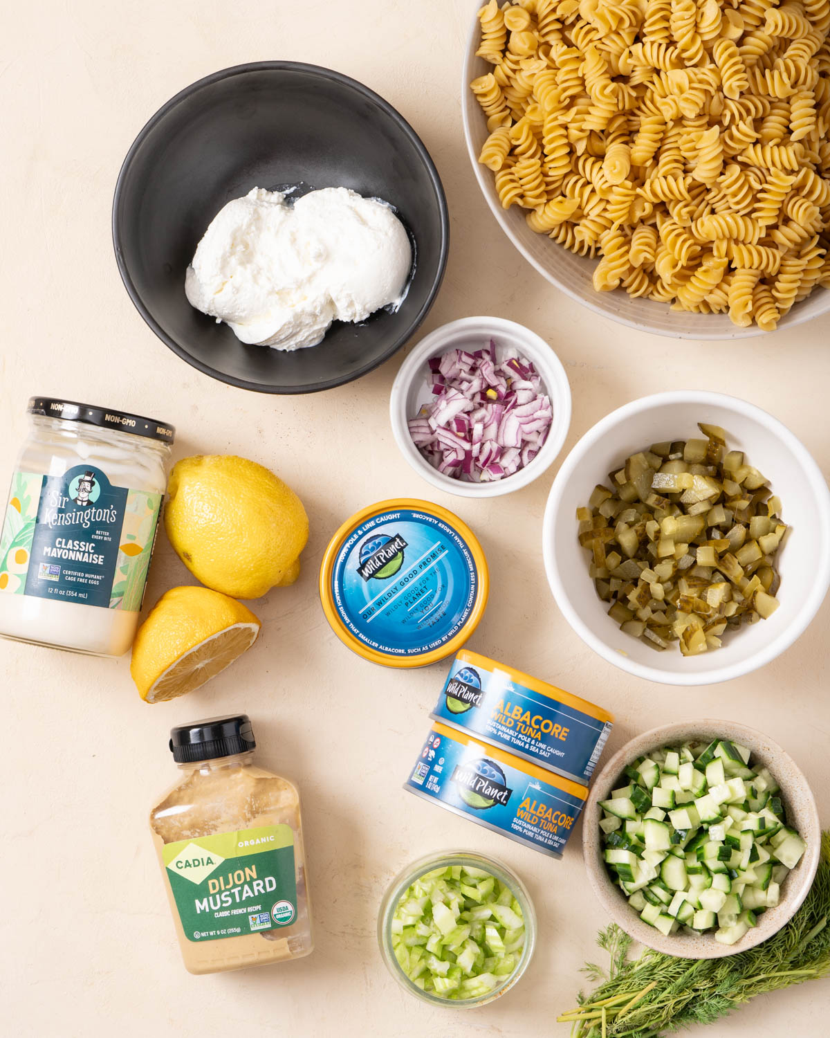 Healthy Creamy Dill Pickle Tuna Pasta Salad Recipe | The Addy Bean